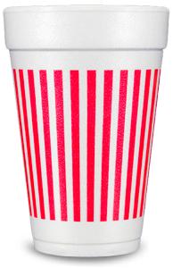 Pre-Printed Styrofoam Cups | Stripes (red) – Limelight Paper & Partyware